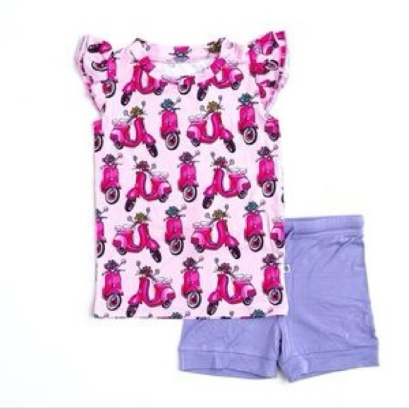 lil bum bums | Matching Sets | Vespa Shirt And Purple Shorts Set Lil ...